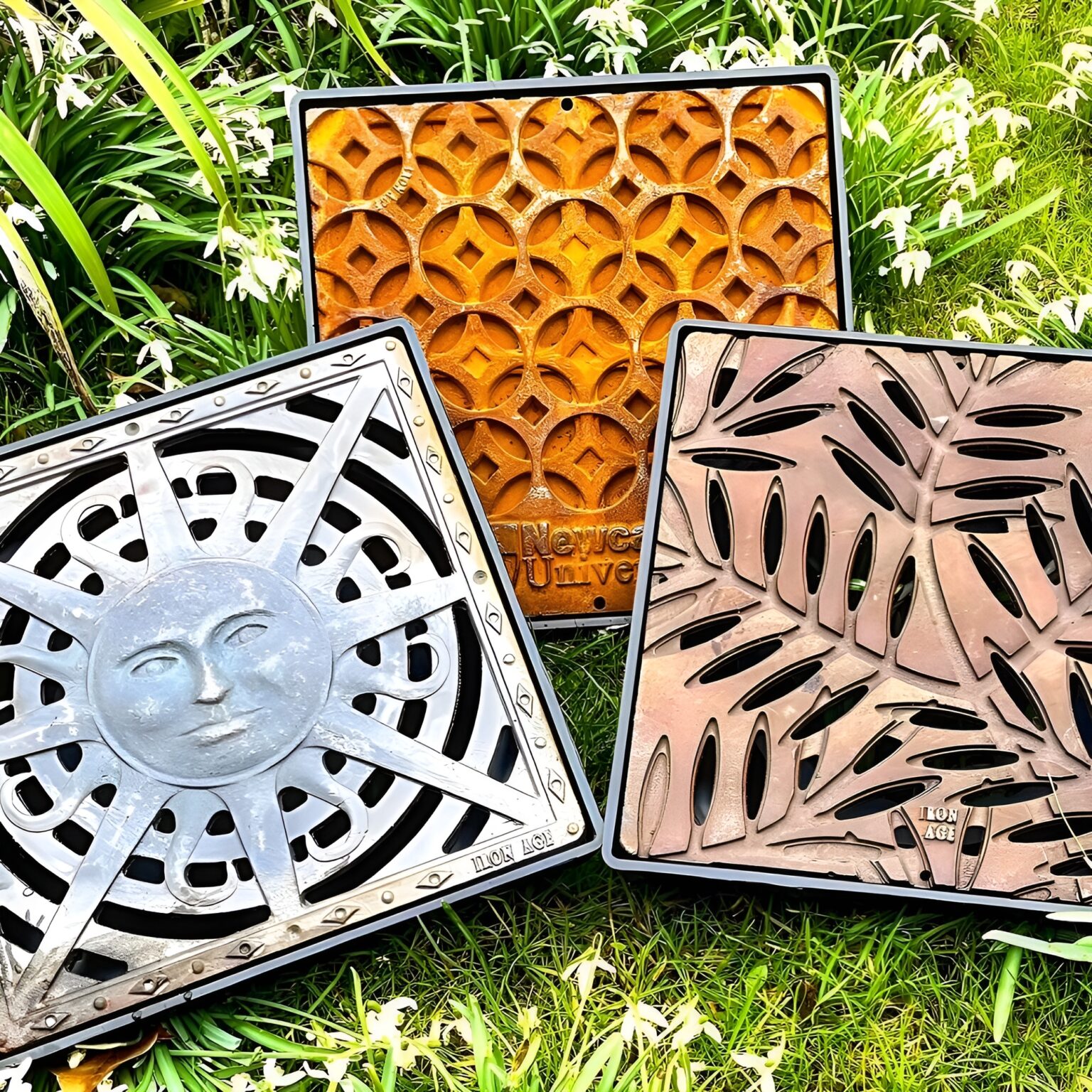Aquascape Iron Age Grates – Decorative Cast Metal Manholes & Grates